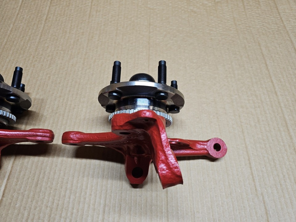 96-04 FORD MUSTANG SN95 FRONT SPINDLE FOXBODY SWAP 5X4.5 PAIR NEW WHEEL ...