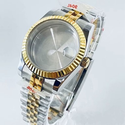 Two Tone Gold Watch Case Fluted Bezel Jubilee Strap - 36mm - NH35 | eBay