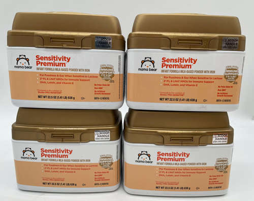 Mama Bear Sensitivity Premium Baby Formula Powder, 22.5oz Tub, 4 Pack ...
