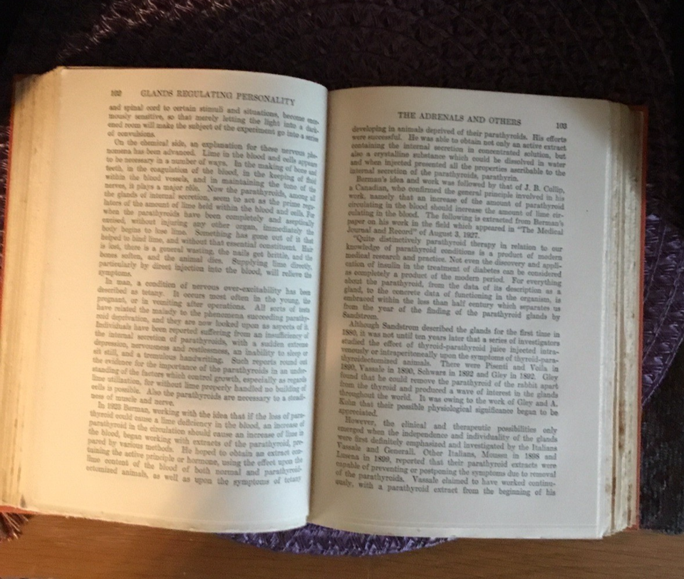 Glands Regulating Personality Louis Berman, M.D. Second Edition 1928 HC ...