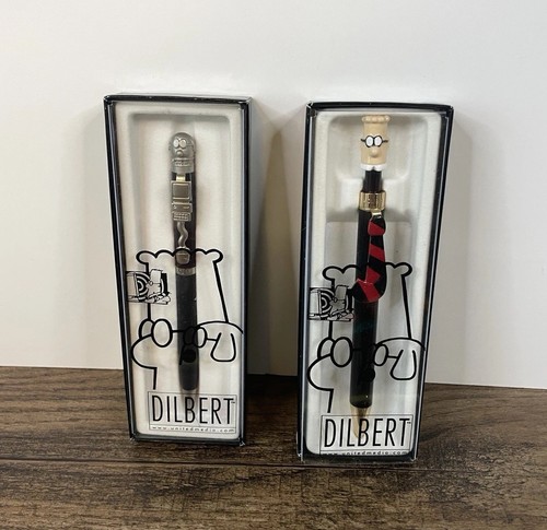 Dilbert & Dogbert Collectible Ballpoint Pen Set Colbri w/Boxes NEED NEW ...