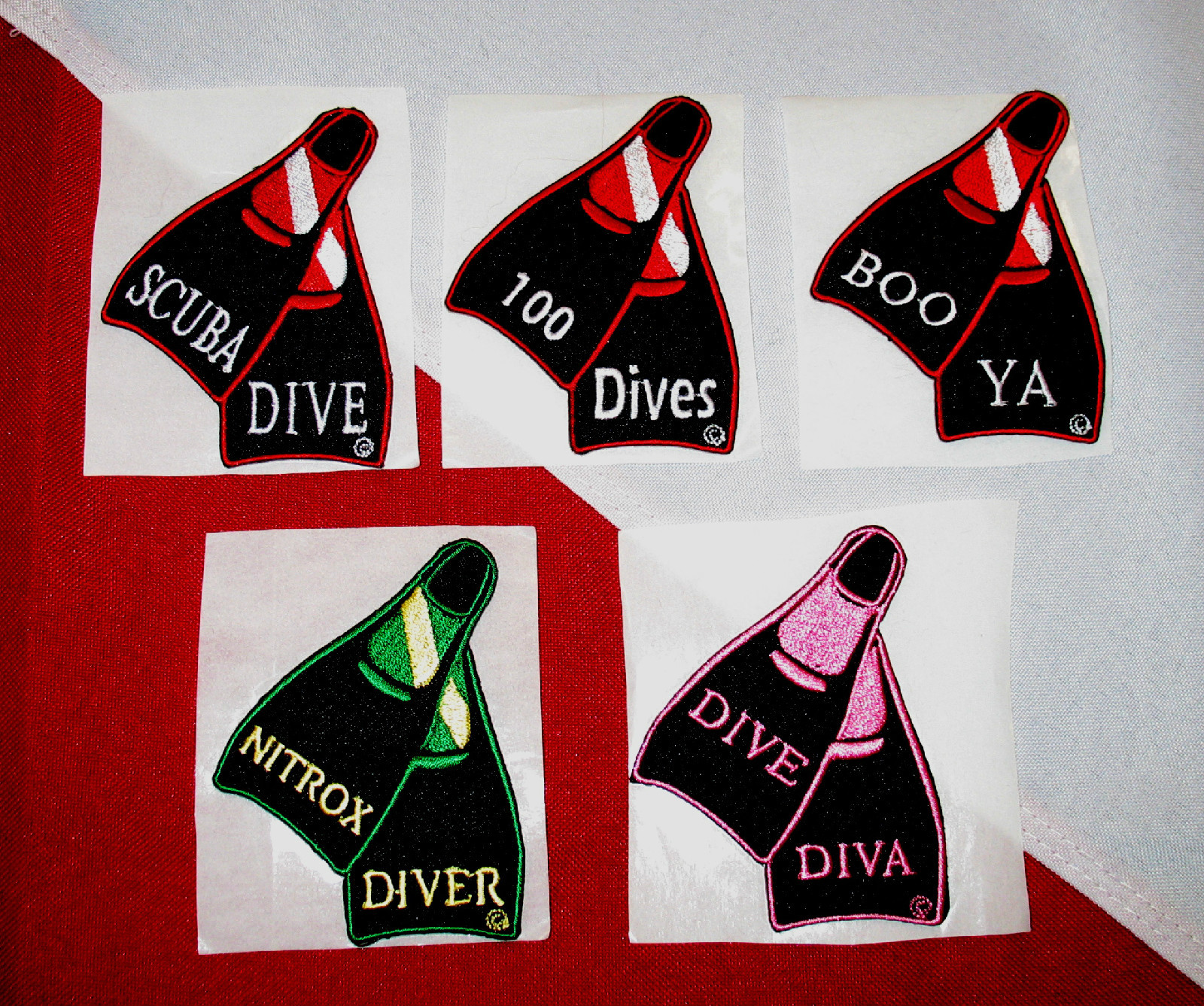 scuba patch diving equipment novelty fun gift snorkeling jacket hat fun ...
