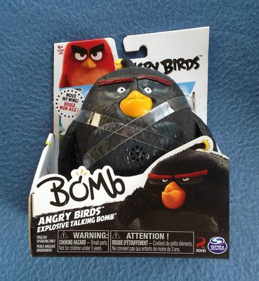 BOMB EXPLOSIVE TALKING BOMB ANGRY BIRDS 5 INCH FIGURE ROVIO SPIN MASTER ...