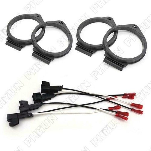4x Car Front/Rear Door Speaker Mounting Adapters Brackets & Wiring ...