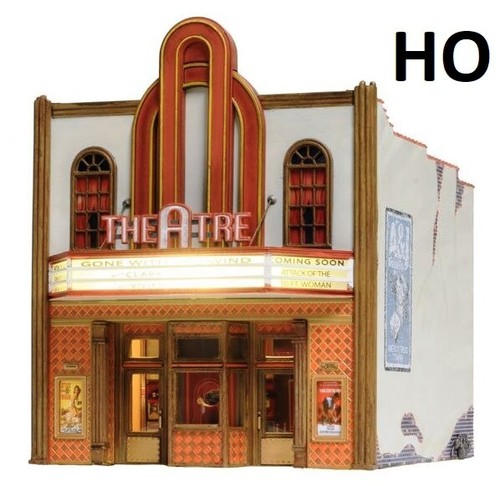 HO Scale - THEATER - Assembled w/LED Light - #WOO-BR5054 | eBay