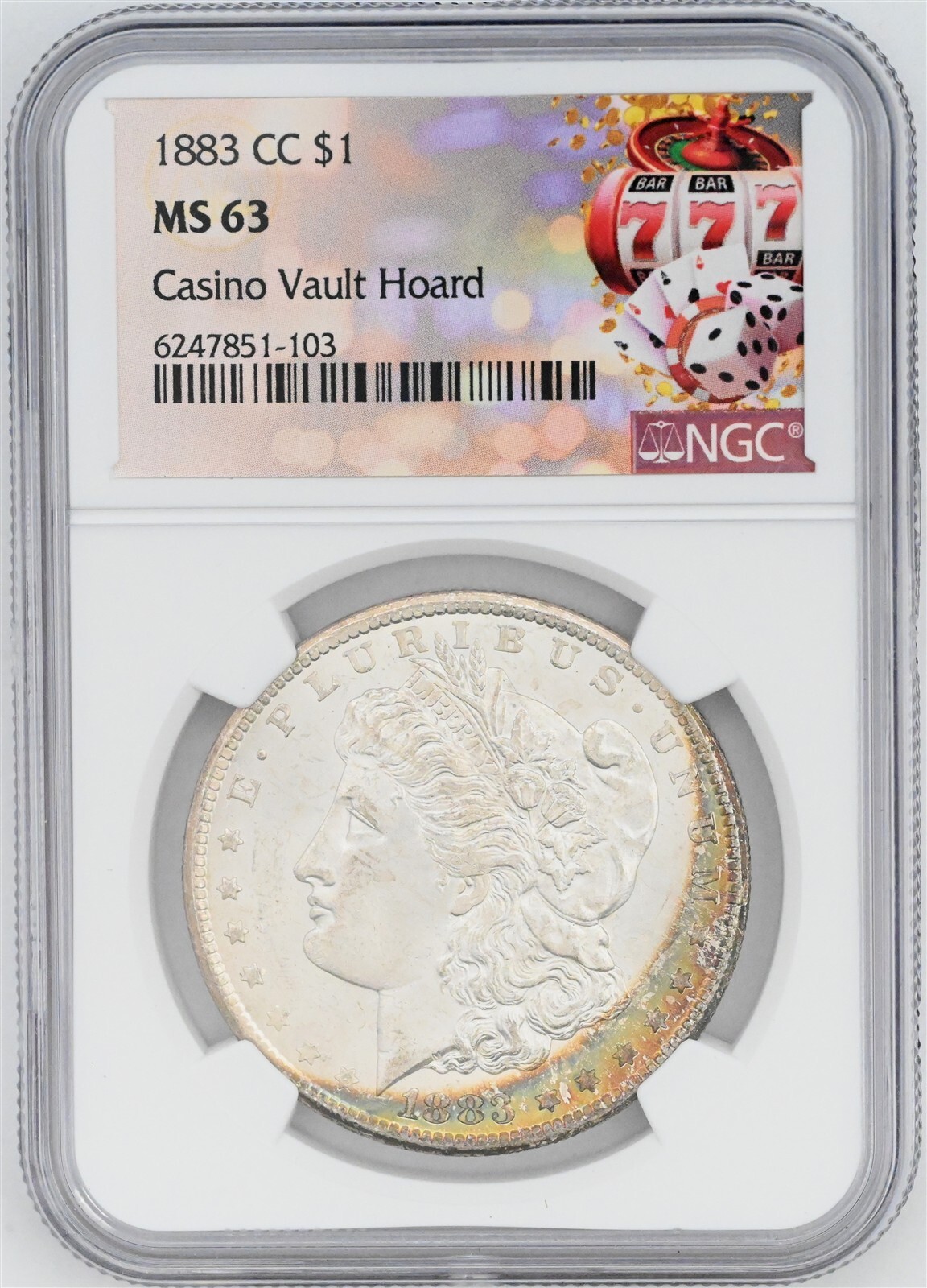 1883-CC $1 MORGAN DOLLAR CASINO VAULT HOARD US COIN 90% SILVER NGC GRADED MS 63 | eBay