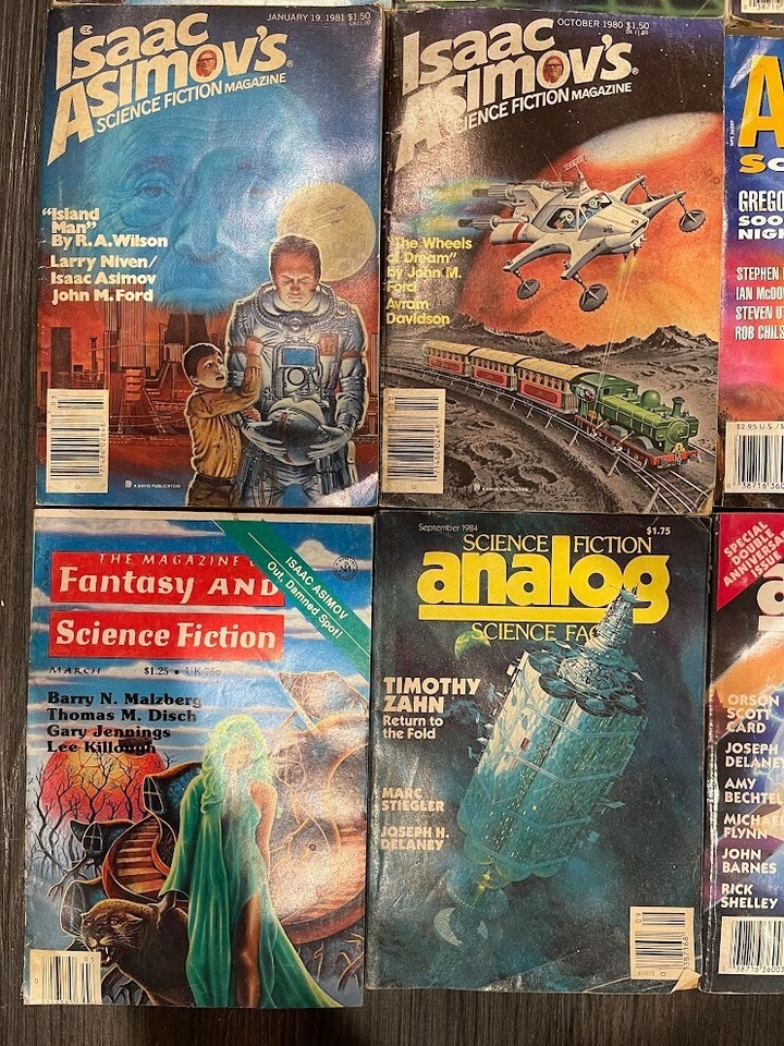HUGE LOT 32 VINTAGE RARE Science Fiction Isaac Asimov Analog Magazines ...