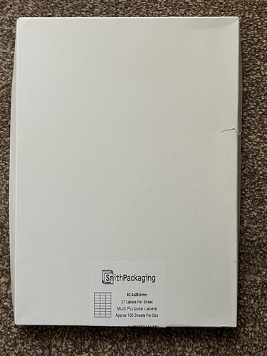 smith packaging 63.5 X 29.6mm Labels ( Read Description) | eBay