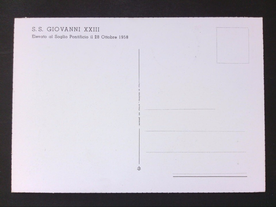 VATIKAN MK 1958 PAPST JOHANNES POPE PAPA PAPIEZ CARTE MAXIMUM CARD MC ...