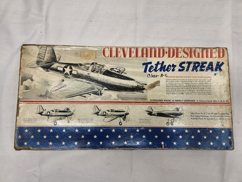 Vintage Cleveland Tether Streak balsa model airplane kit | eBay