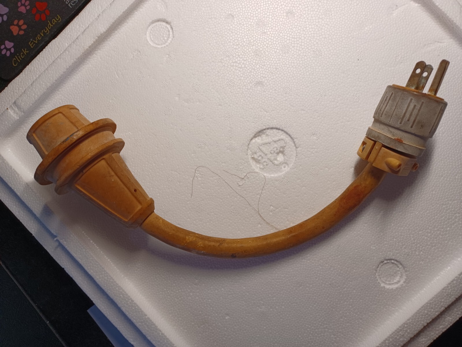 MARINE PIGTAIL CONNECTOR,FEMALE 220/230 VOLT 30 AMP TO MALE 125 VOLT ...