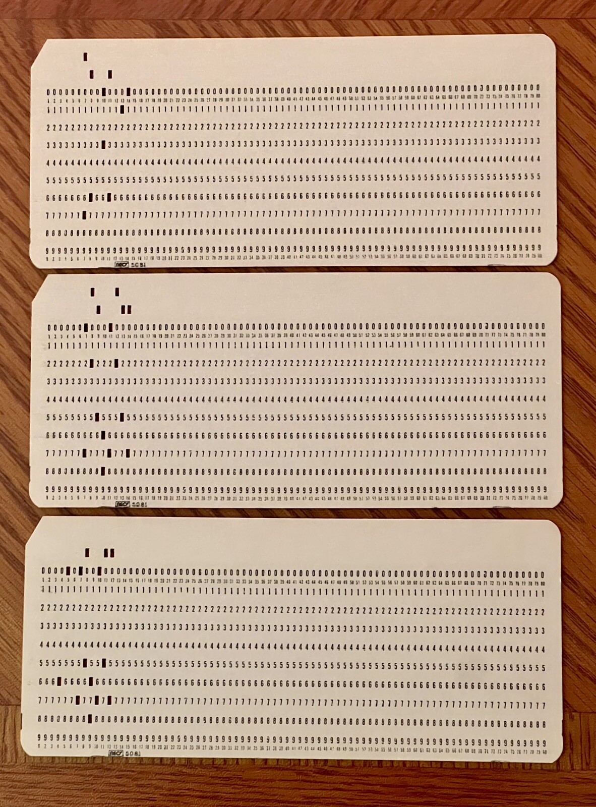 Lot of 3 Vintage Coding Computer Punch Cards Used, 5081 | eBay