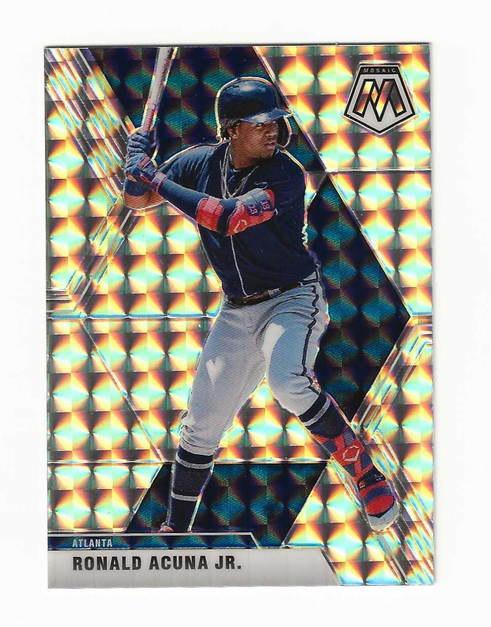 RONALD ACUNA JR 2021 PANINI MOSAIC SILVER PRIZMS CARD #89 - BRAVES - NM ...