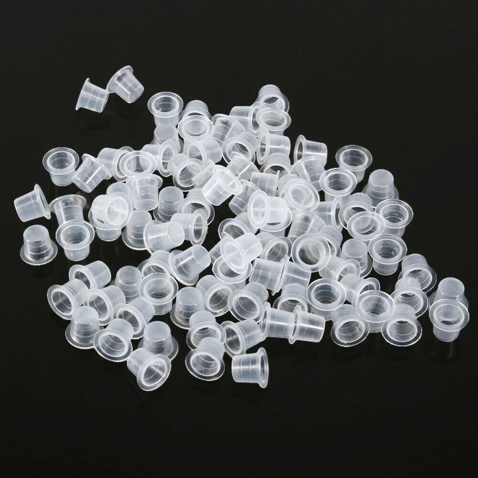 100/500/1000 Pcs Ink Caps Plastic Cups Tattoo Supplies US | eBay