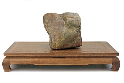 16x10x3.2" Wenge Wood Display Stand Shelf Table Bonsai Suiseki Stone ...