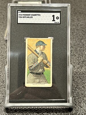 1910 T206 #253 Dots Miller SGC 1 Piedmont 3312 | eBay