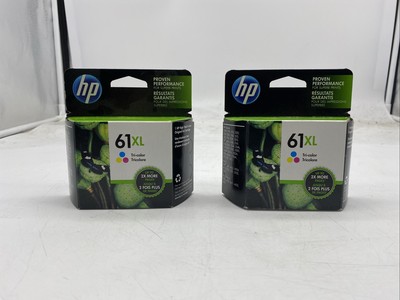 Lot of 2 HP 61XL Tri-Color Ink Cartridge CH564WN Option 140 NEW EXP 10/ ...
