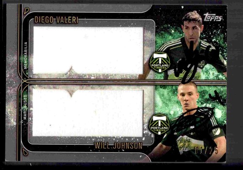 2015 Topps Apex MLS Dual Relic 1/25 auto Diego Valeri Will Johnson ...
