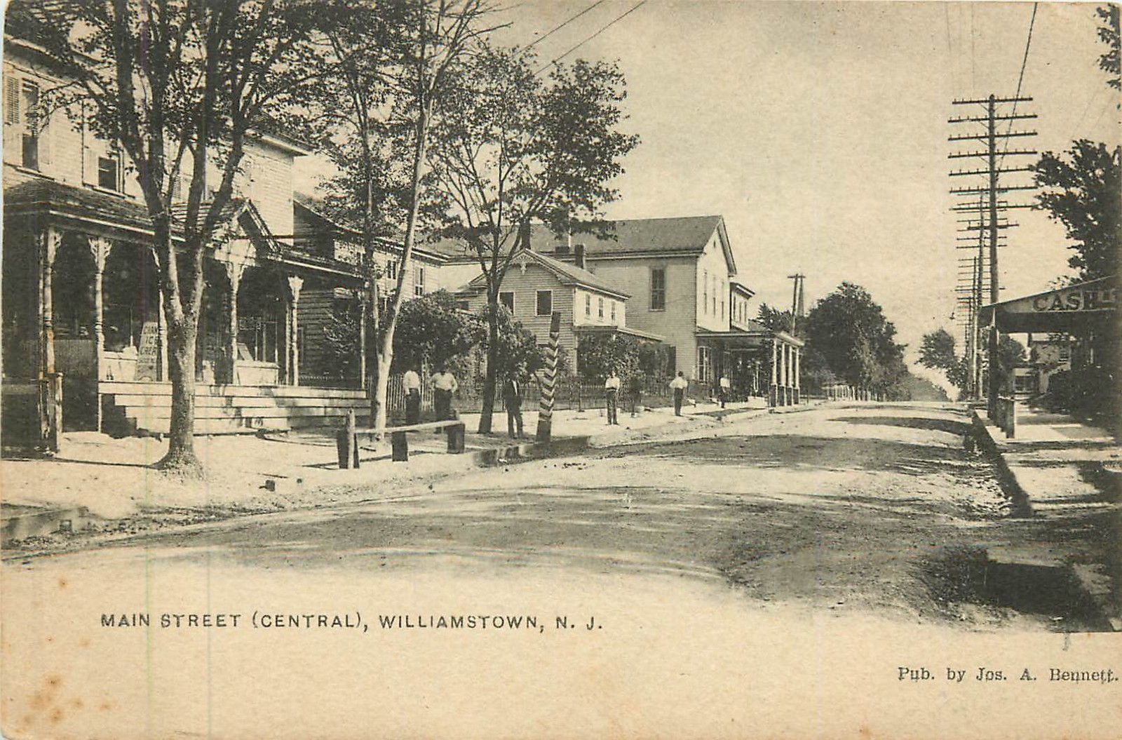 New Jersey, NJ, Williamstown, Main Street (Central) Early Postcard | eBay
