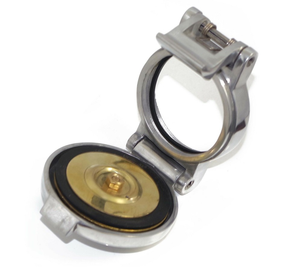 Aston Petrol Fuel Filler Cap Alloy Flipup Monza Style 3'' Threaded Neck ...