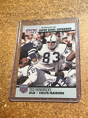 1990 Pro Set Football Super Bowl Supermen # 97 Ted Hendricks Colts ...