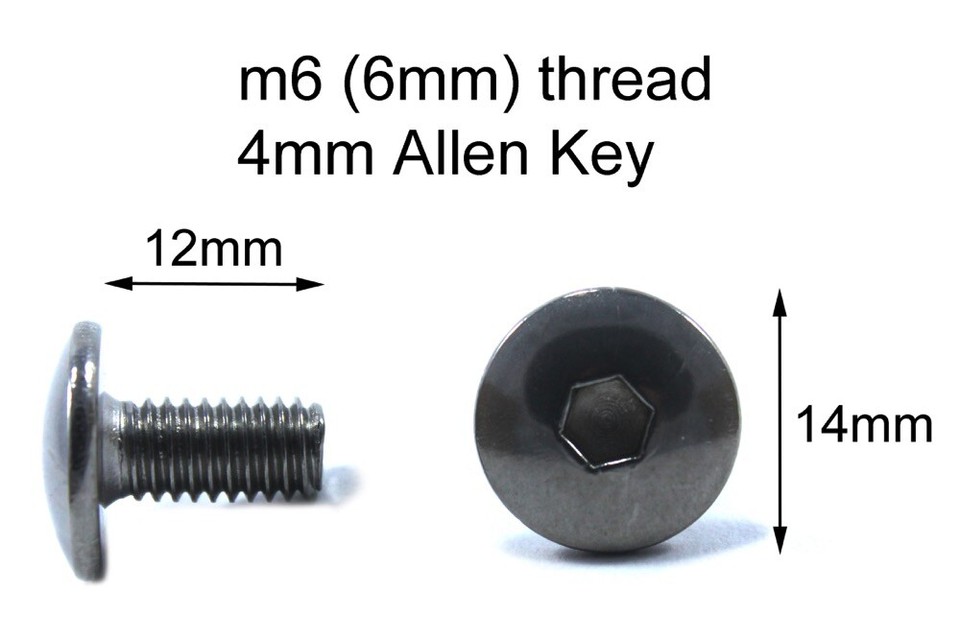 Honda Stainless Motorcycle Fairing Pan Head Allen Key Bolts m6 x 12mm ...