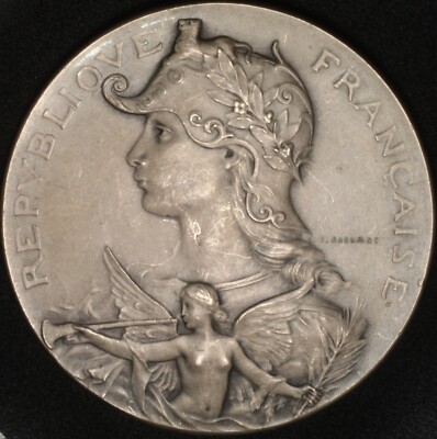 FRANCE Minerva Silvered Bronze 60mm Cliché Medals by F. Rasumny (2 ...
