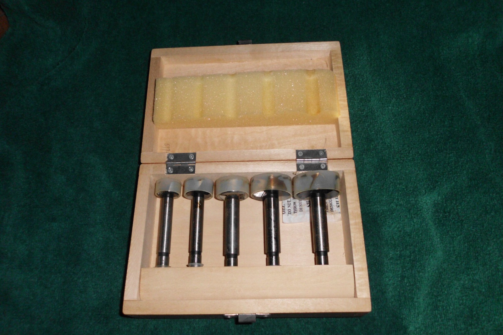 Vintage CRAFTSMAN Forstner Drill Bit 5 Piece Set 3/4"to 1 3/8" New Open ...