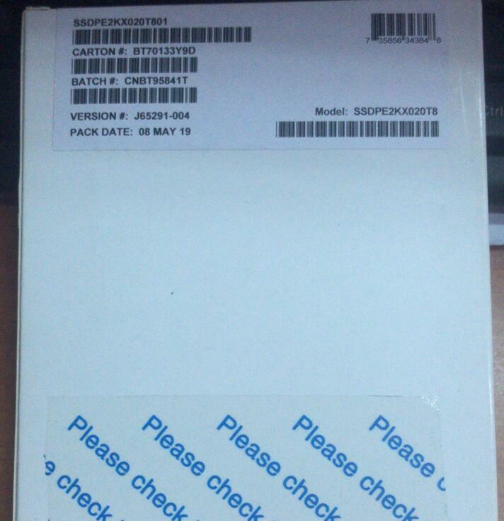 Intel P4510 Series 2TB SSD DC NVME U.2 SSDPE2KX020T8 Solid State Drive ...