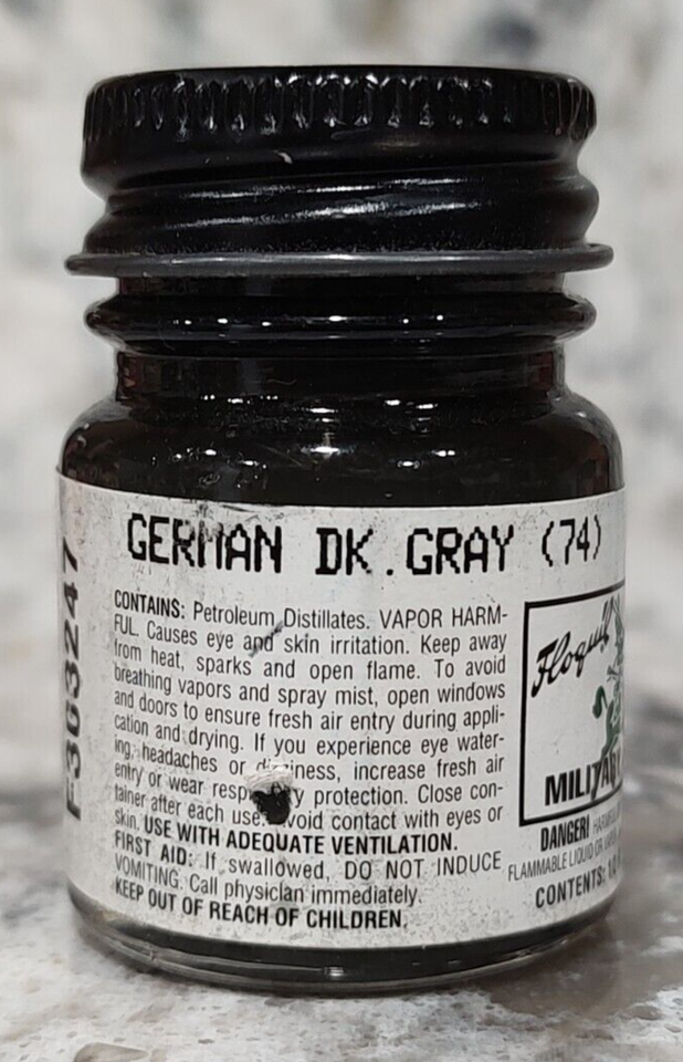 FLOQUIL ENAMEL MODEL PAINT - MILITARY COLORS .5 oz - GERMAN DARK GRAY ...