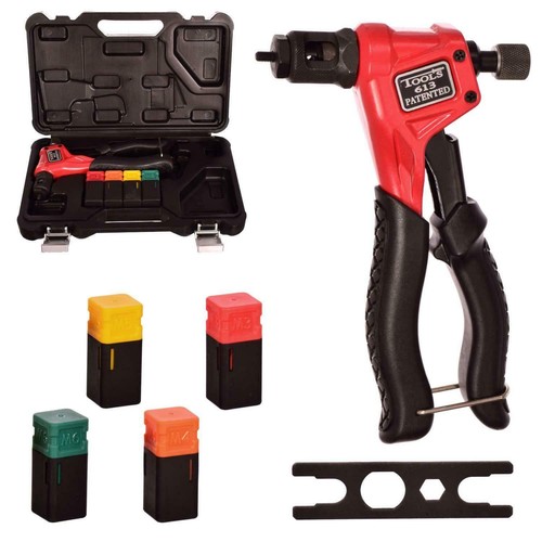 Hand Rivet Gun Threaded Riv-Nut Riveter Tool Set Case Kit Car M3 M4 M5 ...