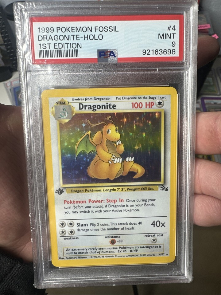 Dragonite 1st Edition Fossil holo PSA 9 | eBay