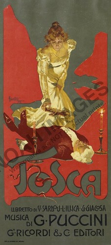 Tosca Puccini vintage Opera Theatre poster 16x34 | eBay