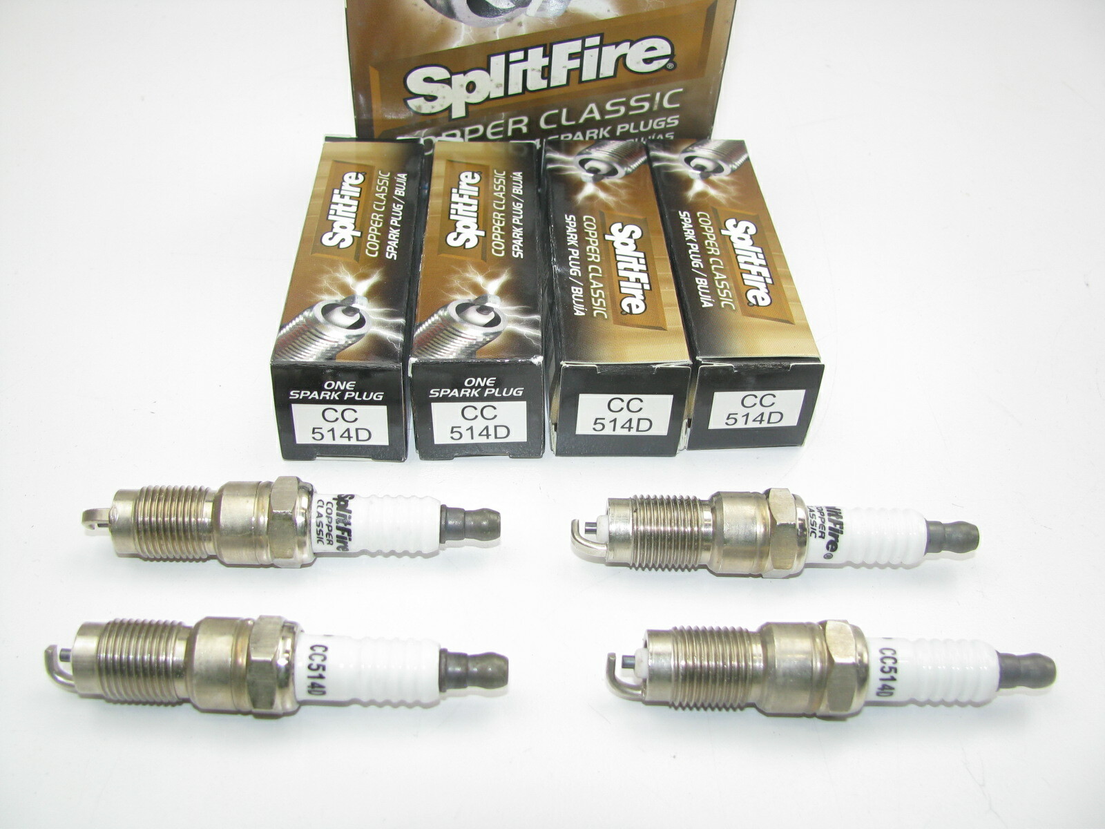(4) Splitfire Cc514d Ignition Spark Plugs - Copper Resistor for sale online | eBay
