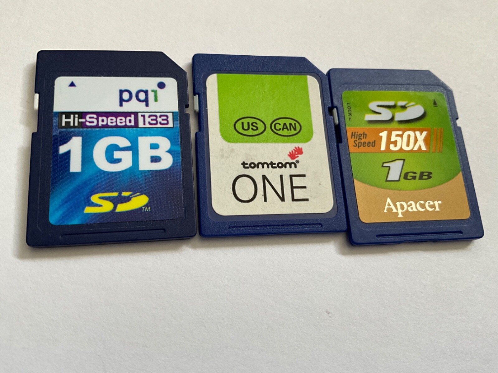Lot of 3pcs 1gb assorte brands SD Memory Cards *Great for PALM/PDA ...