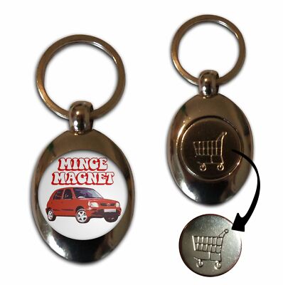 Minge Magnet Shopping Trolley £1/€1 Coin Key Ring (43mm x 32mm) | eBay UK
