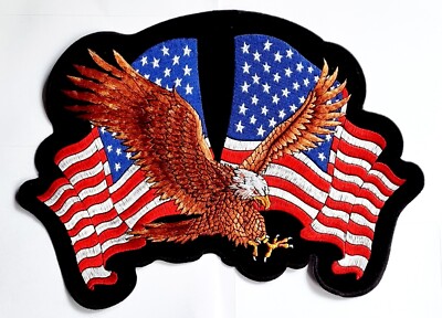 Large USA Eagle Patch 30 X 21 Cm Iron-On | eBay