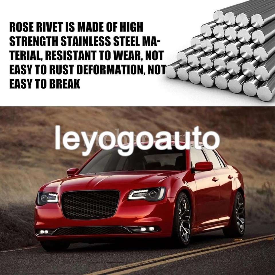 4PCS Nos Dash Rivets Stainless Steel For GM Ford Chrysler AMC VIN Door ...