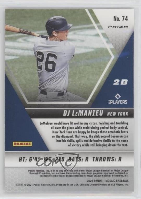 2021 Panini Mosaic Mosaic Prizm DJ LeMahieu #74 | eBay