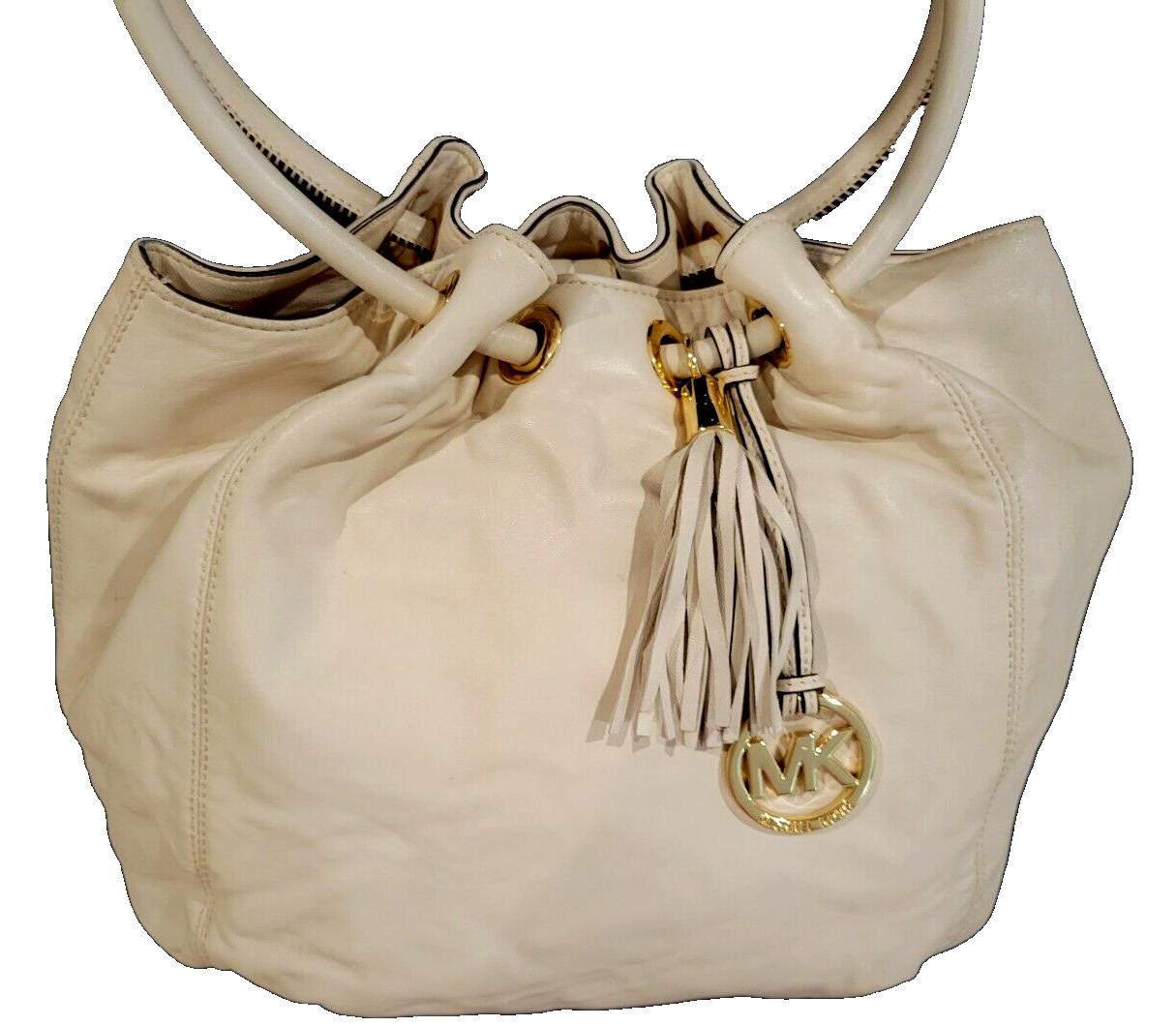MICHAEL KORS Buttery Soft IVORY LEATHER East West Rin… - Gem