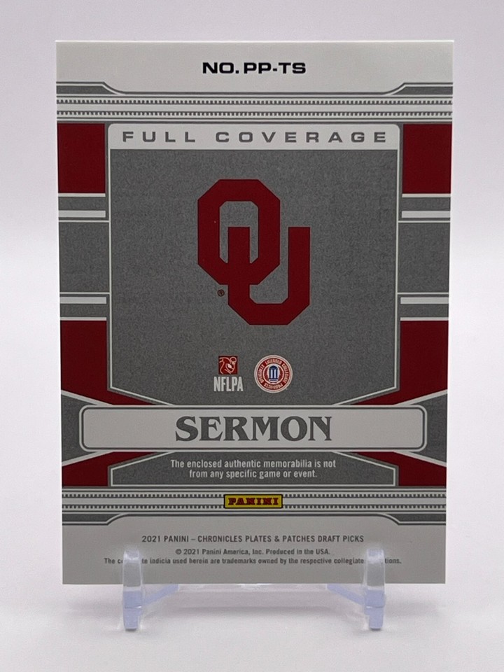 2021 Chronicles Trey Sermon Plates & Patches Full Coverage RC Mem #PP ...