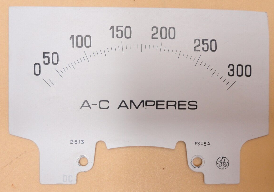 Analog Meter Faceplate (AC AMPERES) 0 - 300 Used (Qty 1) | eBay