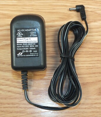 Unbranded (RGD-2809100) 9V 100mA AC/DC Adapter Power Supply **READ** | eBay
