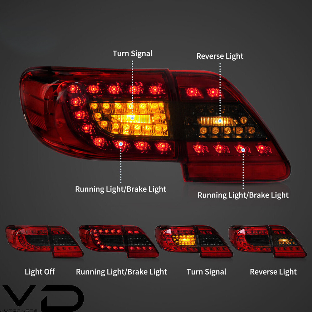 For 2011 2012 2013 Toyota Corolla LED Rear Brake Signal Tail Light ...