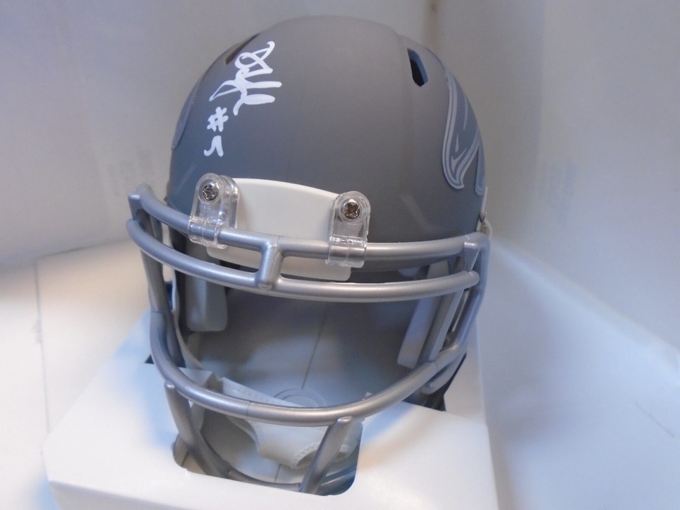Drake London Autographed Signed Atlanta Falcons Slate Mini Helmet ...