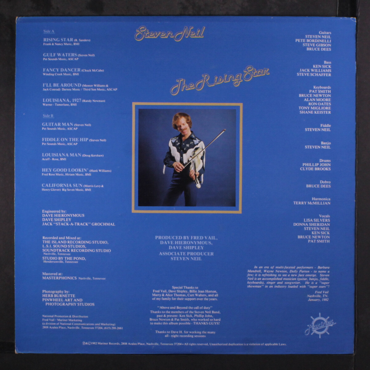 STEVEN NEIL: the rising star MARINER 12" LP 33 RPM | eBay UK