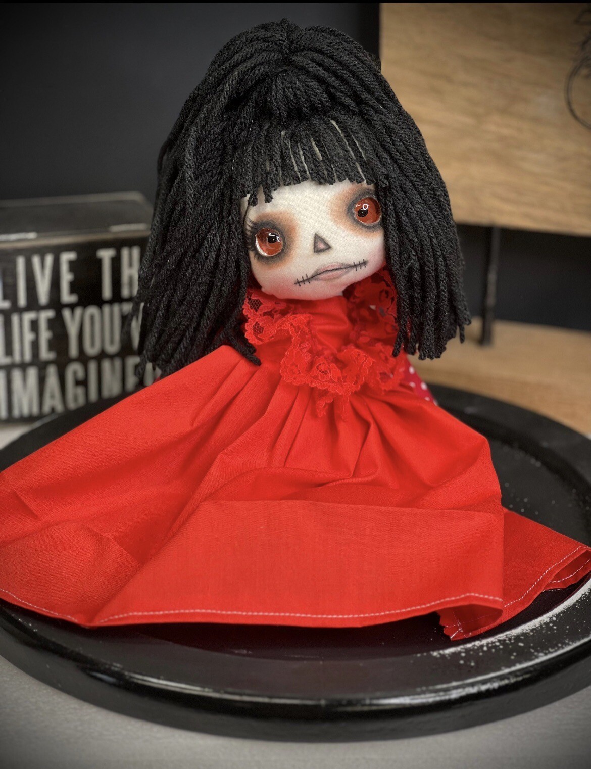Gothic raggedy Annie Lydia Deetz Beetlejuice Doll/ooak/rag doll/raggedy ...