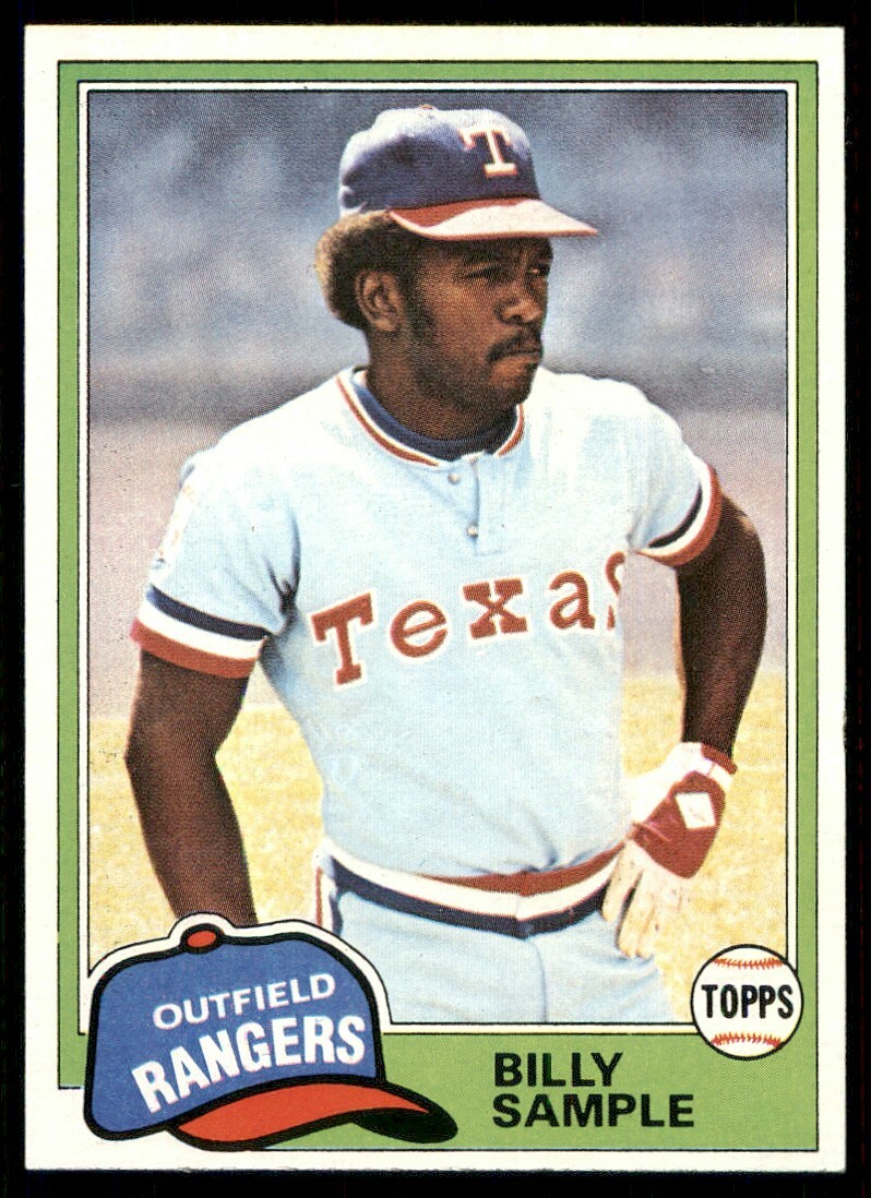 1981 Topps Set Break B Billy Sample #283 NM-MT Or Better Texas Rangers ...