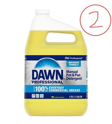 Dawn Professional Manual Pot & Pan Detergent Lemon Scent ( 1 Gallon, 2 ...