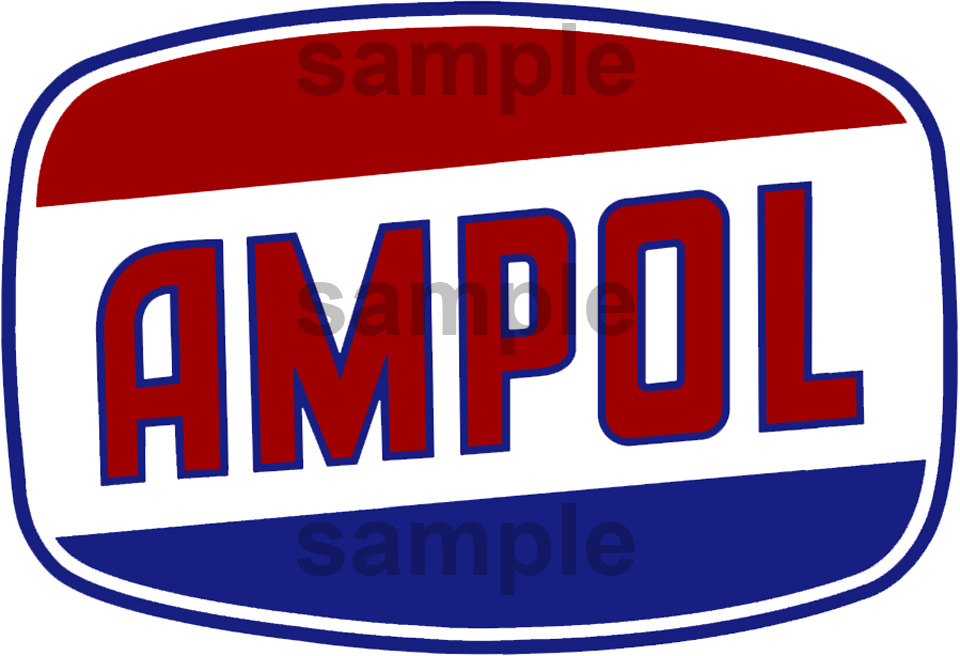 4 INCH AMPOL GASOLINE PUMP GAS STATION DECAL STICKER SEVERAL SIZES ...